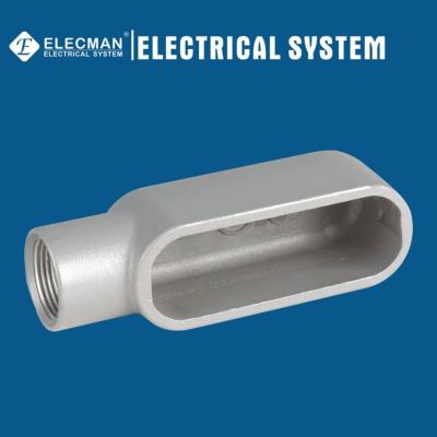 China ELECMAN Form 7 Gray Iron 1/2-1 Inch IMC Rigid Conduit Body E Type Threaded for sale