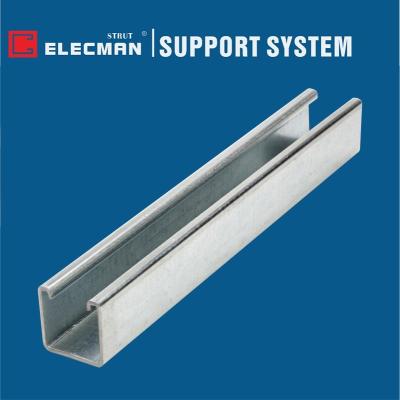 China 41x41mm Galvanized Steel Strut Channel 1-5/8x1-5/8 inch ES-200 for Conduit Support for sale