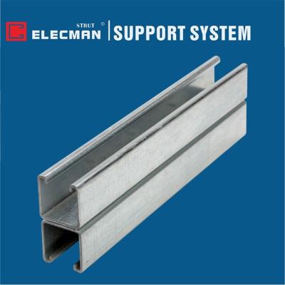 China ELECMAN Galvanized Steel Strut Channel 41x82mm 12 Gauge ES-201 for HVAC Support for sale