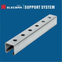 China Hot Dipped Galvanized Round Hole Slotted Strut Channel 41x41mm 41x21mm 12 Gauge for sale