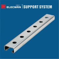 China Hot Dipped Galvanized Round Hole Slotted Strut Channel 41x41mm 41x21mm 12 Gauge for sale