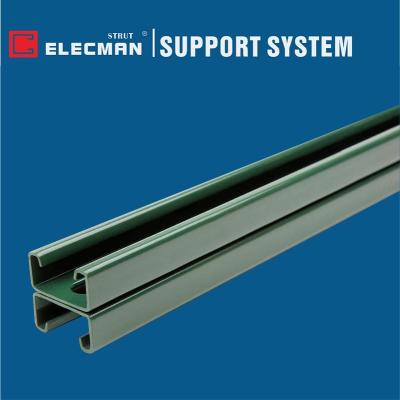 China ELECMAN Back To Back Strut Channel Systems Green Power Coated for sale