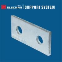 China Rectangular Galvanised Steel Flat Two Holes Strut Splice Plate 3-1/2