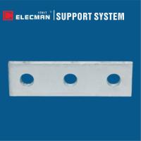 China Galvanized Steel Three Holes Strut Flat Fittings Splice Plate 5-3/8 x 1-5/8 Inch for sale