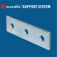 China Galvanized Steel Three Holes Strut Flat Fittings Splice Plate 5-3/8 x 1-5/8 Inch for sale