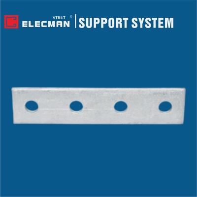 China Galvanized Steel Flat Four Holes Splice Plate 7-1/4 x 1-5/8 Inch for Strut Channel for sale