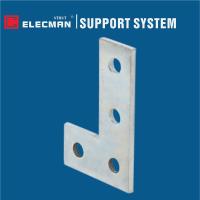 China Electro Galvanized Steel Strut Flat Fittings Four Holes L Angle Plate 5-3/8 x 3-1/2 Inch for sale