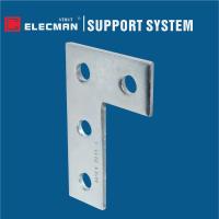 China Electro Galvanized Steel Strut Flat Fittings Four Holes L Angle Plate 5-3/8 x 3-1/2 Inch for sale