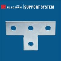 China Galvanized Steel Flat T Plate Four Holes T Shaped Mending Plate 5-3/8 x 3-1/2 Inch for sale