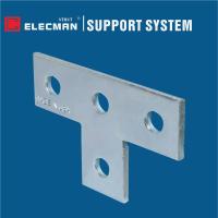 China Galvanized Steel Flat T Plate Four Holes T Shaped Mending Plate 5-3/8 x 3-1/2 Inch for sale
