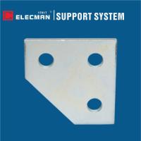 China Galvanized Steel Flat Three Holes Corner Mending Plate 3-1/2 Inch Length Width 1/4 Inch Thickness for sale