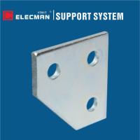 China Galvanized Steel Flat Three Holes Corner Mending Plate 3-1/2 Inch Length Width 1/4 Inch Thickness for sale
