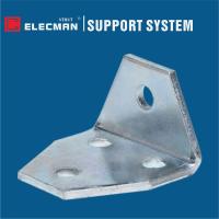 China Galvanized Steel 4 Hole Strut Angle Fitting L Bracket Connector 3-1/2 x 2-1/4 Inch for sale