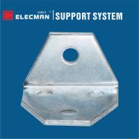 China Galvanized Steel 4 Hole Strut Angle Fitting L Bracket Connector 3-1/2 x 2-1/4 Inch for sale