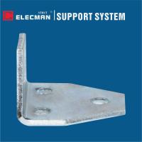 China Galvanized Steel 4 Hole Strut Angle Fitting L Bracket Connector 3-1/2 x 2-1/4 Inch for sale