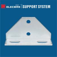 China Galvanized Steel Adjustable Double Slotted Corner Connector 3-3/4 x 1-7/8 Inch for 1-5/8 Channel for sale