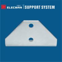 China Galvanized Steel Adjustable Double Slotted Corner Connector 3-3/4 x 1-7/8 Inch for 1-5/8 Channel for sale