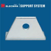 China ELECMAN Galvanized Steel 90 Degree Strut Angle Fitting 3 Hole L Bracket 3-1/2 x 2-1/4 Inch for sale
