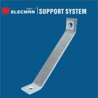China Galvanized Steel Strut Channel Corner Brace 12-24 inch Length 1-5/8 inch Width for 90 Degree Support for sale