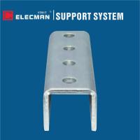 China Galvanized Steel 4 Hole Strut Channel Splice Clevis 1-9/16 in Length 1-5/8 in Width for sale