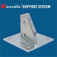 China ELECMAN Galvanized Steel Strut Base Plate 5x5x3.5 Inch for 1-5/8 Channel Support for sale