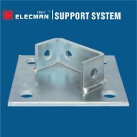China Double Colum Single Level Strut Post Base Plate Strut Post Galvanised Steel for sale