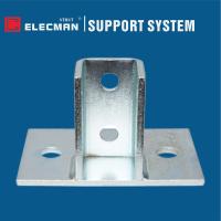 China Single Channel Square Flanged 2 Hole Strut Base Galvanized Stainless Steel for sale