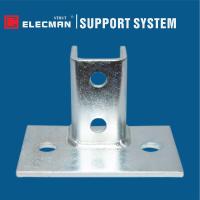 China Single Channel Square Flanged 2 Hole Strut Base Galvanized Stainless Steel for sale