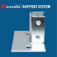 China Single Channel Square Flanged 2 Hole Strut Base Galvanized Stainless Steel for sale