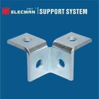 China ELECMAN Galvanized Steel 4 Hole Double Strut Wing Fittings Connector 1-5/8 Inch Channel for sale