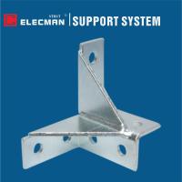 China Galvanized Steel Double Wing 8 Hole Gussetted Strut Channel Connector 1-5/8 Inch for sale