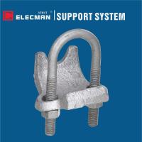 China Malleable Iron U Bolt Right Angle Conduit Clamp 1/2 to 4 Inch Zinc Plated for sale
