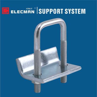 China Zinc Plated Steel U Bolt Conduit Clamp Right Angle Pipe Clamp 1/2 to 4 Inch for sale