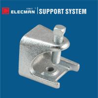 China Malleable Iron Heavy Duty Single Screw Pipe Beam Clamp 2 Hole Type 1/4 to 1/2 Inch Rod Size 150-400 lbs for sale