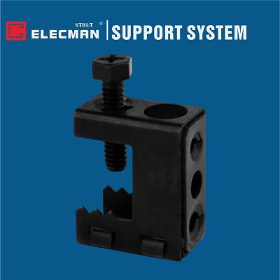 China Black Coated Spring Steel BC Beam Clamp 1/2 Inch Flange for Threaded Rod 1/4-3/8 for sale