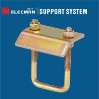 China Industrial Yellow Zinc Plated Steel Strut Channel to Beam Beam Clamp U Bolt 1/2 to 4 Inch for sale