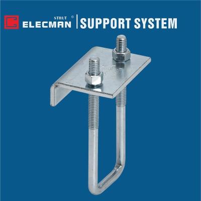 China Steel U Bolt Conduit Strut Clamps Right Angle for Channel ES-201 1/2 to 4 Inch for sale