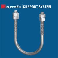 China Steel Long Tangent U Bolts Thread Conduit Pipe Hangers Supports 1/2 to 24 Inch for sale