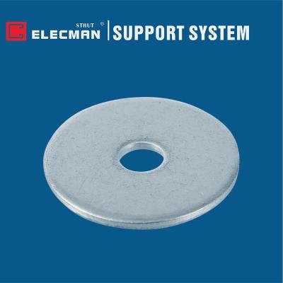 China Zinc Plated Steel Round Flat Fender Washer M2 to M12 Large OD Load Spreading for sale