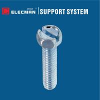 China Galvanized Carbon Steel Slotted Hex Head Cap Screw M4 to M12 Metric Thread for sale