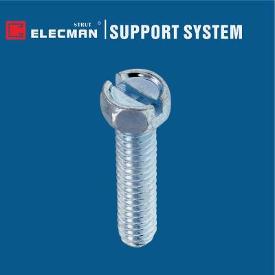 China Galvanized Carbon Steel Slotted Hex Head Cap Screw M4 to M12 Metric Thread for sale