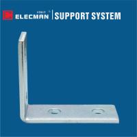 China Galvanized Steel 4 Hole Strut Angle Fitting 90 Degree Bracket 4-1/8 x 3-1/2 Inch for sale