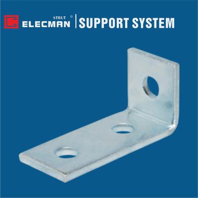 China Electro Galvanized Steel Strut Angle Bracket 3 Hole 90 Degree 2-1/4 x 3-1/2 Inch for sale