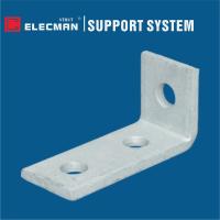 China Electro Galvanized Steel Strut Angle Bracket 3 Hole 90 Degree 2-1/4 x 3-1/2 Inch for sale