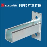 China Galvanized Steel Reversible Single Slotted Strut Channel Bracket 6 to 24 Inch Length for sale
