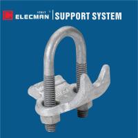 China Malleable Iron U Bolt Right Angle Conduit Clamp 1/2 to 4 Inch Zinc Plated for sale