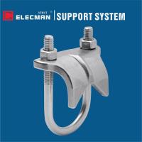 China Stainless Steel U Bolt Right Angle Conduit Clamp 1/2 to 4 Inch 316 Corrosion Resistant for sale