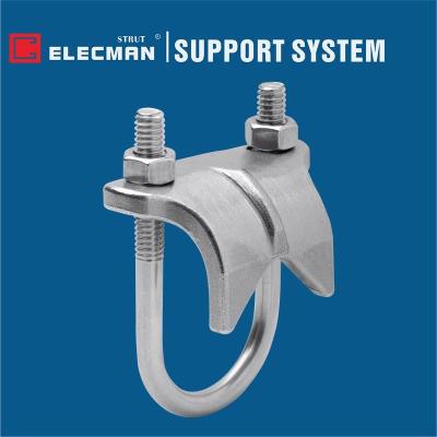 China Stainless Steel U Bolt Right Angle Conduit Clamp 1/2 to 4 Inch 316 Corrosion Resistant for sale