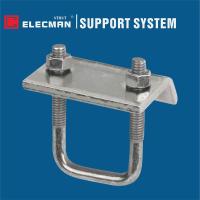 China Zinc Plated Steel U Bolt Conduit Clamp Right Angle Pipe Clamp 1/2 to 4 Inch for sale