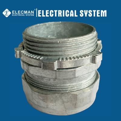 China Zinc Die Cast EMT Compression Connectors 1/2 to 4 Inch Non Insulated UL Listed for sale